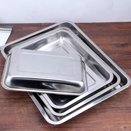 Jual Nampan Stainless Tray BAKI Baking Keranjang Tatakan Tutup Besar 40 ...