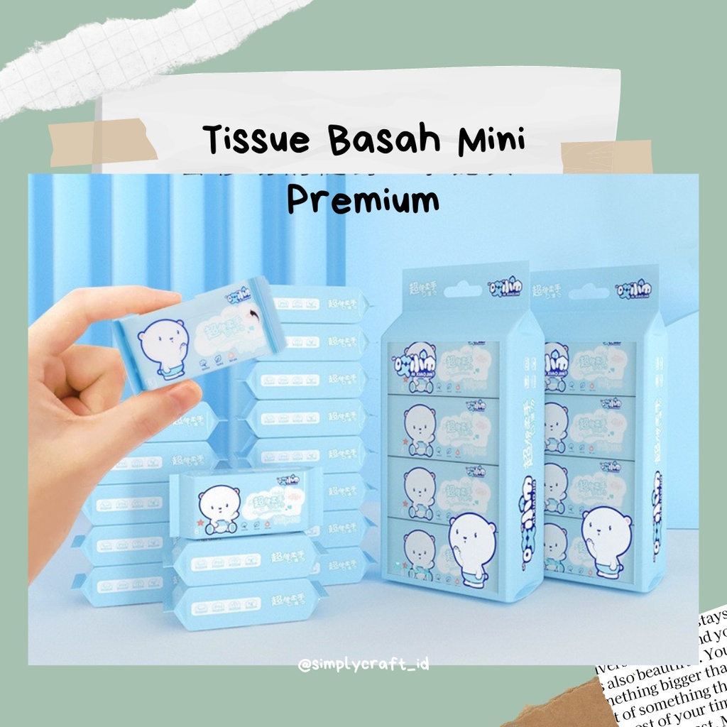 Jual Simply Craft ID - [ ISI 8 LEMBAR ] TISSUE BASAH MINI | TISSUE ...