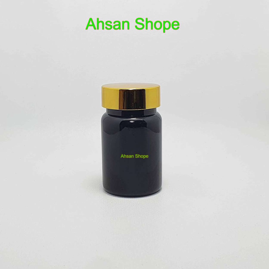 Jual Botol Obat 60 ml Hitam Alumunium / Botol 30 Kapsul Hitam / Botol ...