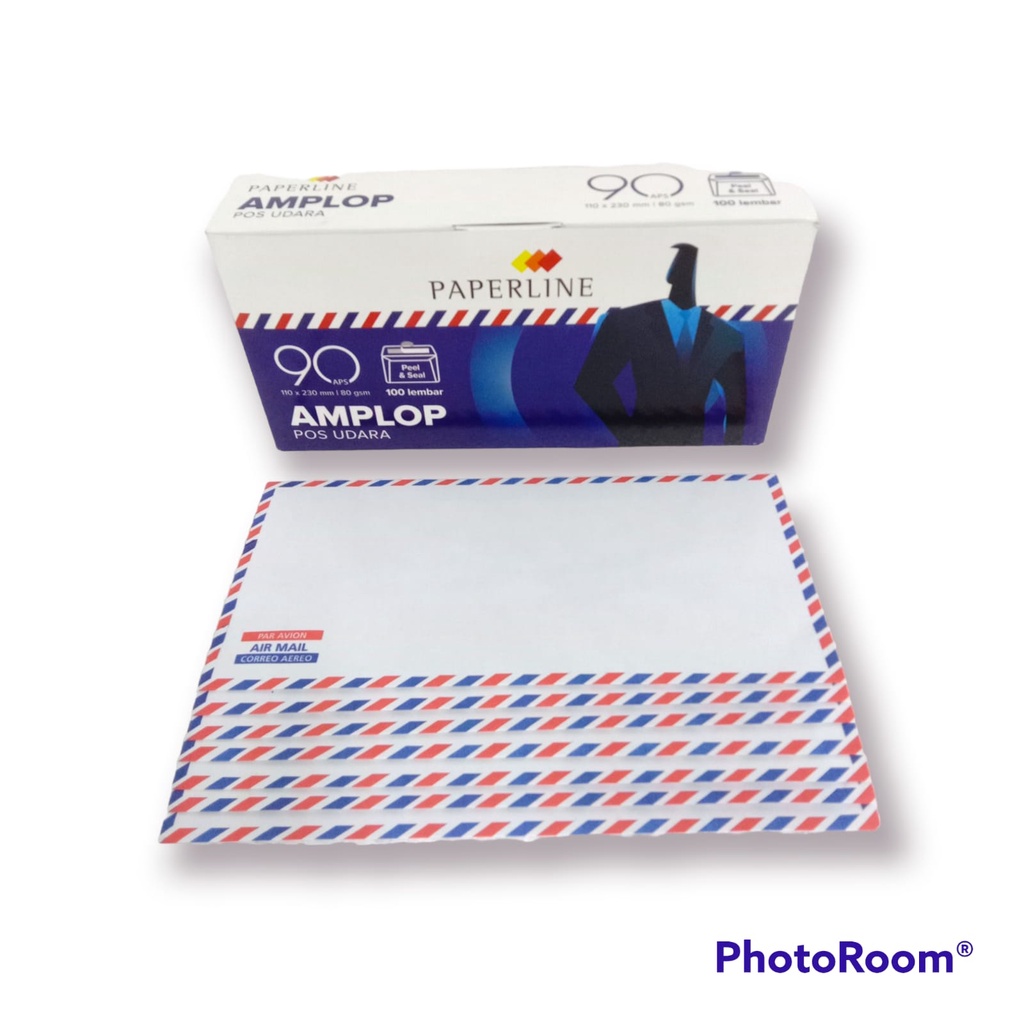 Jual AS888 - AMPLOP KERTAS PUTIH BERGARIS PAPERLINE 90 APS 80 GSM ...