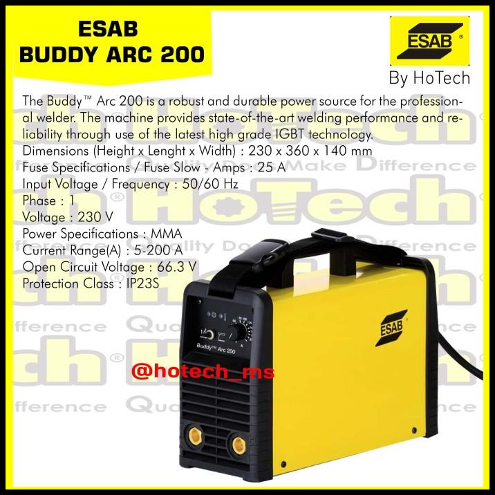 Jual GRATIS ONGKIR MESIN LAS ESAB BUDDY ARC 200 MMA !!! | Shopee Indonesia