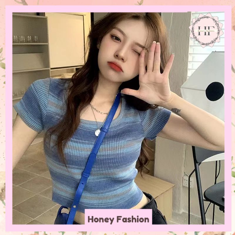 Jual Honey Fashion - Atasan Baju Rainbow Korea Terbaru B90 | Shopee ...