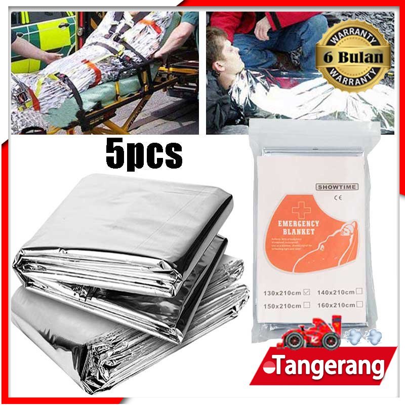 Jual 5pcs /set Emergency Blanket Thermal Blanket Selimut Darurat ...