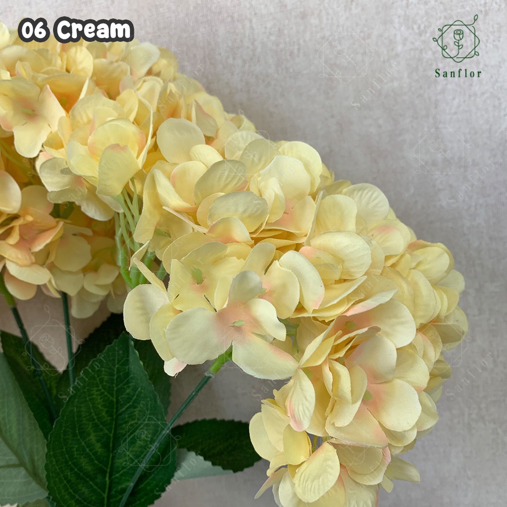 Jual BUNGA HORTENSIA K5 JUMBO/ HYDRANGEA ARTIFICIAL BAHAN KAIN 5 CABANG ...
