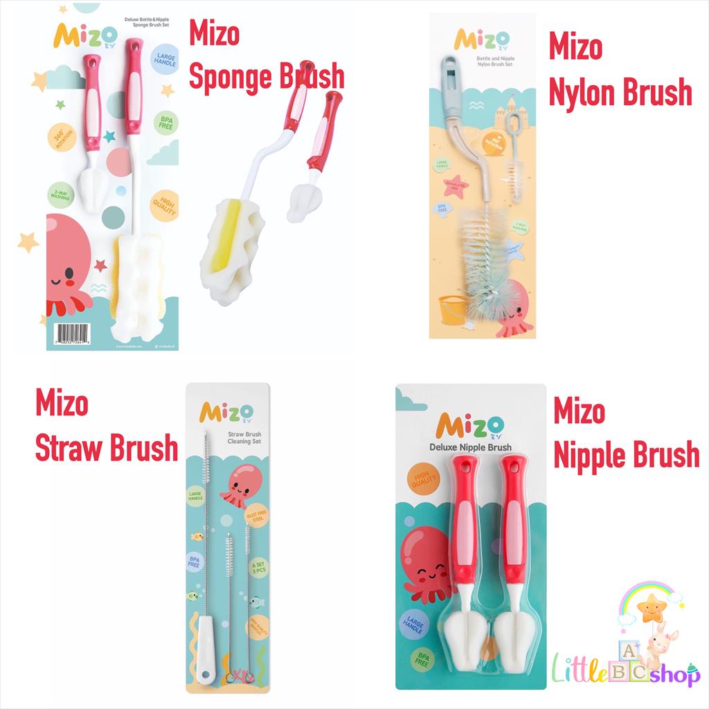 Jual Mizo deluxe bottle dan nipple sponge brush sikat botol / Mizo ...