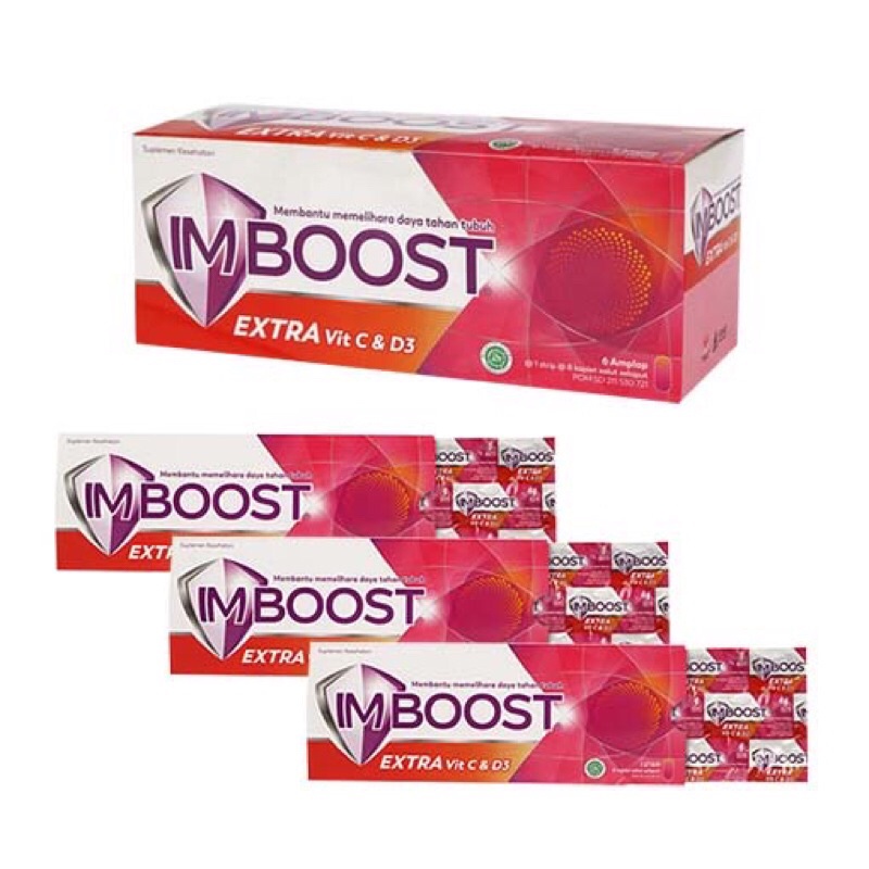 Jual Imboost Extra Vit C & D3 per box isi 6 lembar @8Kaplet = Murah ...