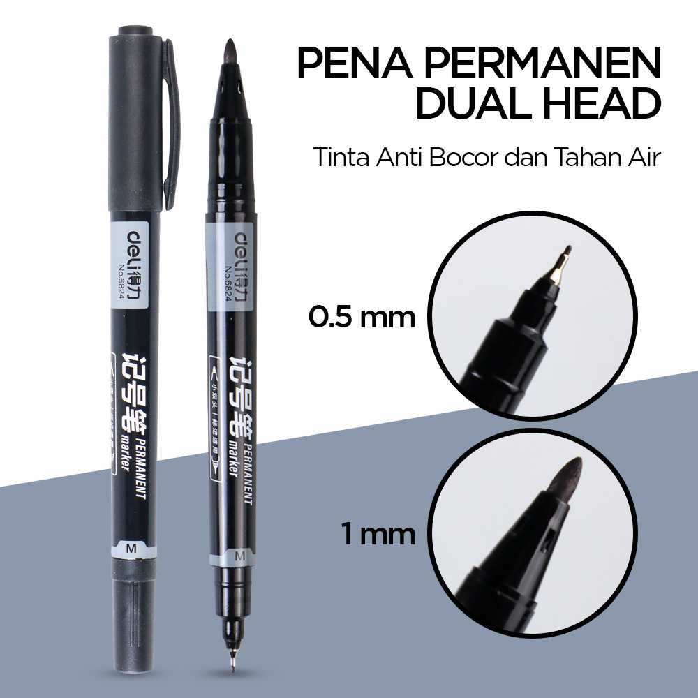 Jual 2in1 Spidol Pena Permanent Untuk Plastik Dual Tip Waterproof ...