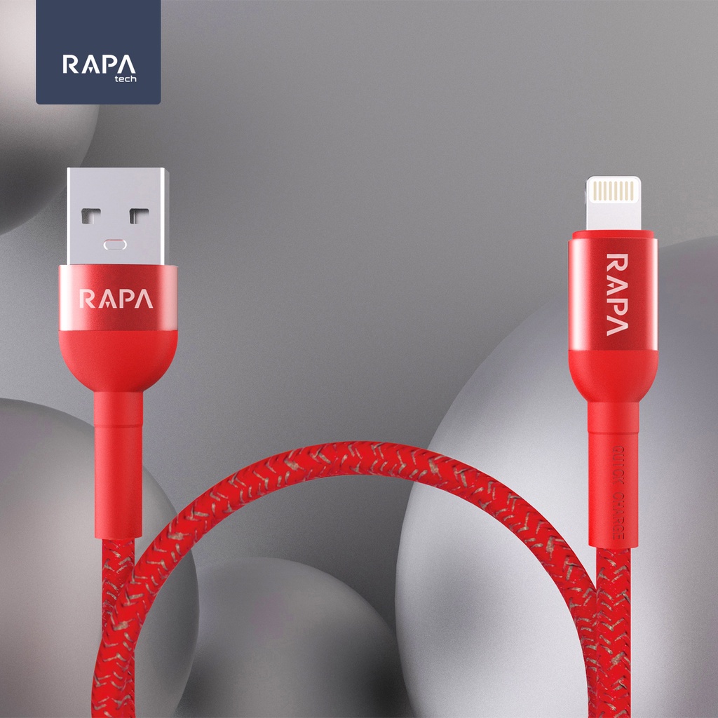 Jual RAPAtech Cable Usb Lightning Fast Charge 2.4A 100cm Kabel Data ...