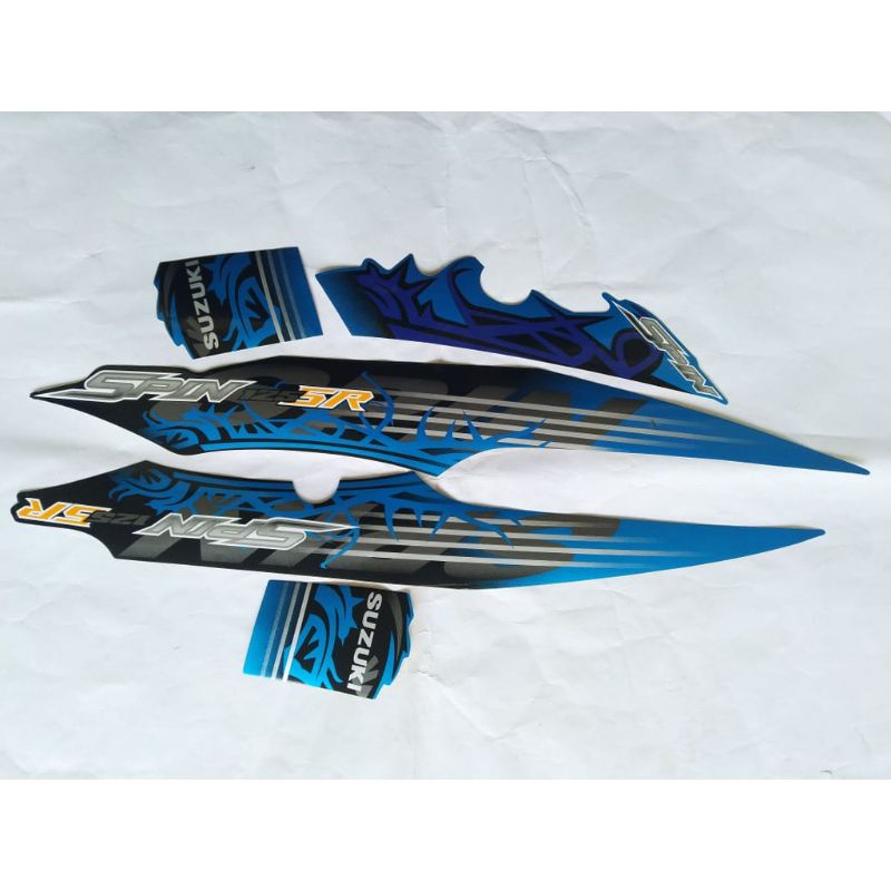Jual Striping sticker lis body suzuki spin 125 sr 2010 biru / Stiker ...