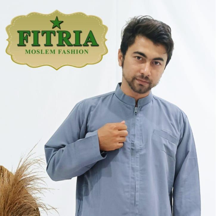 Jual BAJU KOKO SEMI JAS HABAIB POLOS WARNA KATUN ZIBDA LENGAN PANJANG ...