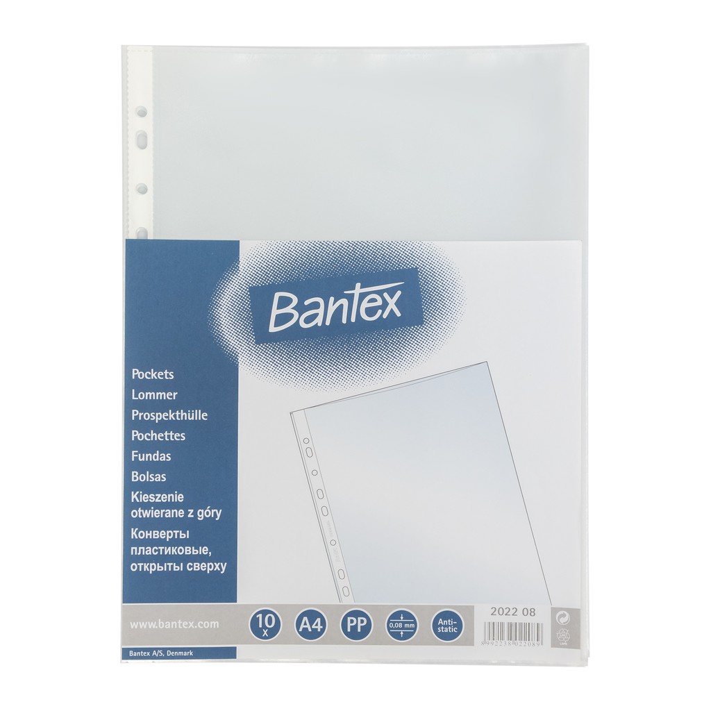 Jual Bantex PP Pocket File Sheet Protector Side Opening A4 Antiglare 10 ...