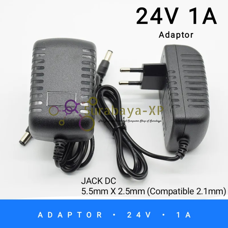 Jual Adaptor 24V 1A Power Supply Adaptor 24 Volt 1 Ampere | Shopee ...