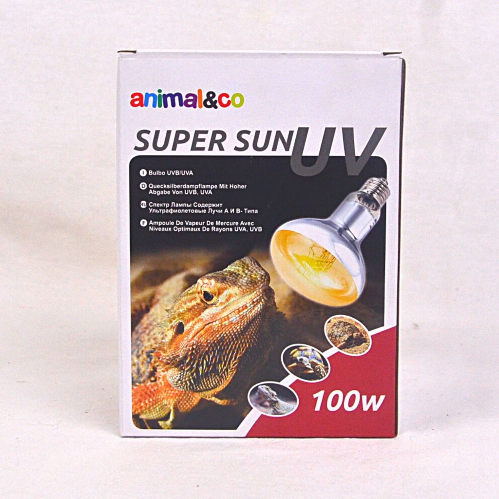 Jual ANIMAL&CO Lampu Reptil Super Sun UVB/UVA lamps 100W | Shopee Indonesia
