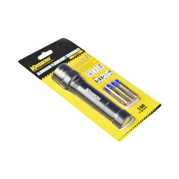 Jual LED FLASHLIGHT 150LM, 3XAAA ZOOMABLE ALU KRISBOW 10108198 | Shopee ...