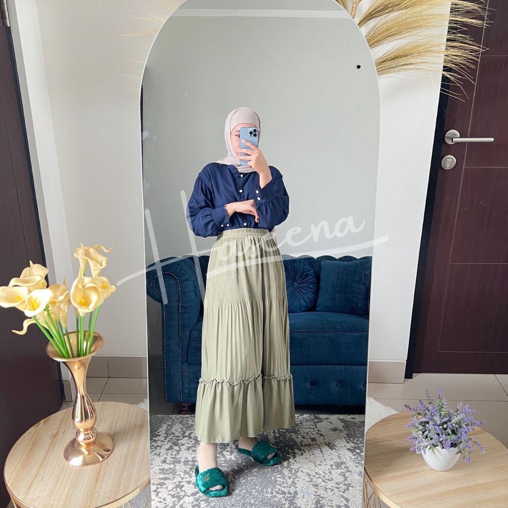 Jual Haseena Rok Plisket Susun Maiza Bahan Premium | Rok Skirt | Rok ...