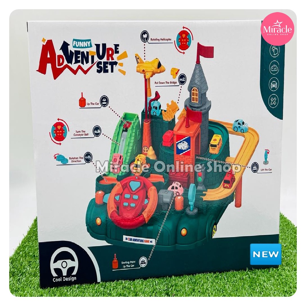 Jual Mainan Anak Car adventure stir brain game parking car track mobil ...