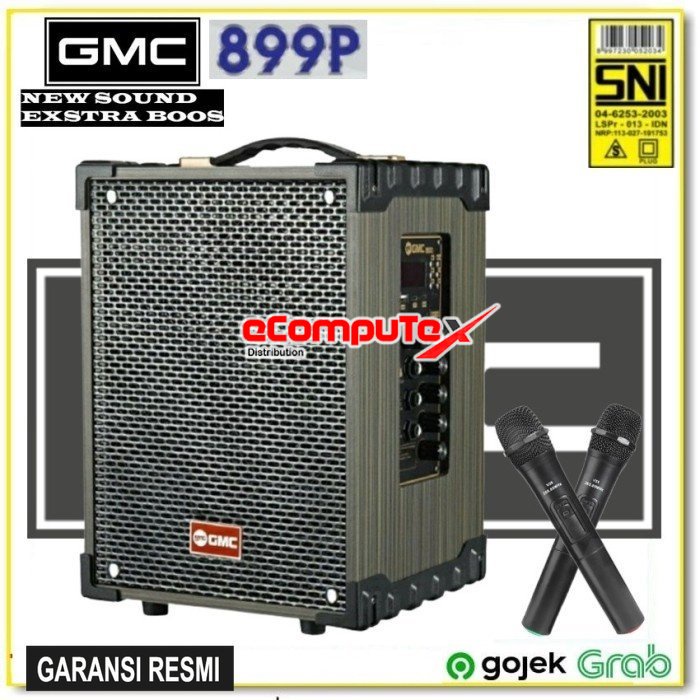 Jual SPEAKER BLUETOOH GMC 899P / 899 P FREE 2 MIC WIRELESS PORTABLE ...