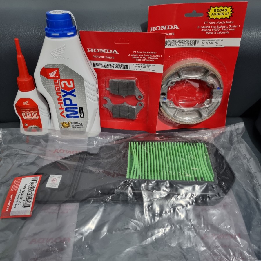 Jual Paket Service Oli Kampas Rem Filter Vario Techno 125 2012-2014 KZR ...