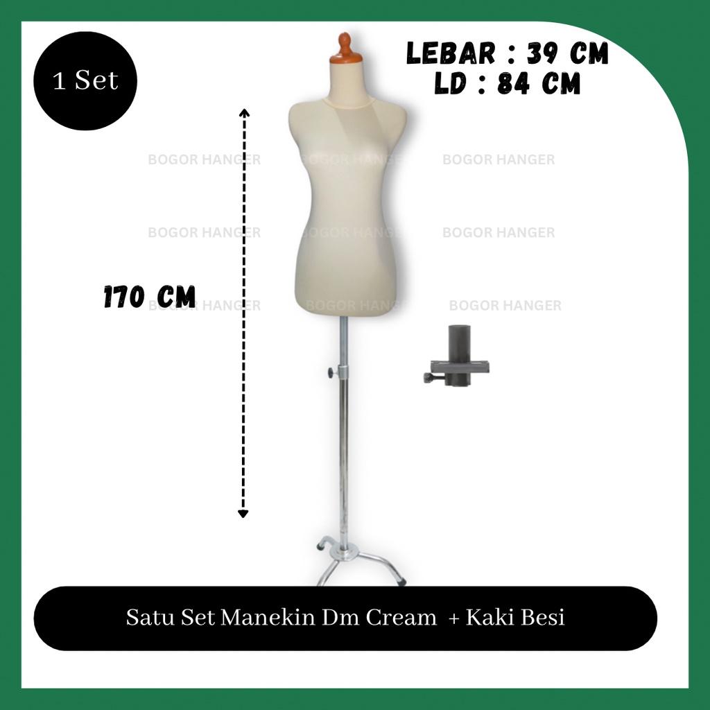 Jual (PER 1 SET) Paket Manekin Bodi Cewek DM Kain CREAM Shock + Kaki ...