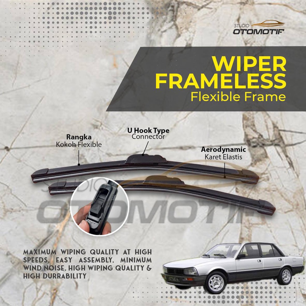 Jual WIPER Peugeot 505 FRAMELESS ECO FL 1 SET | Shopee Indonesia
