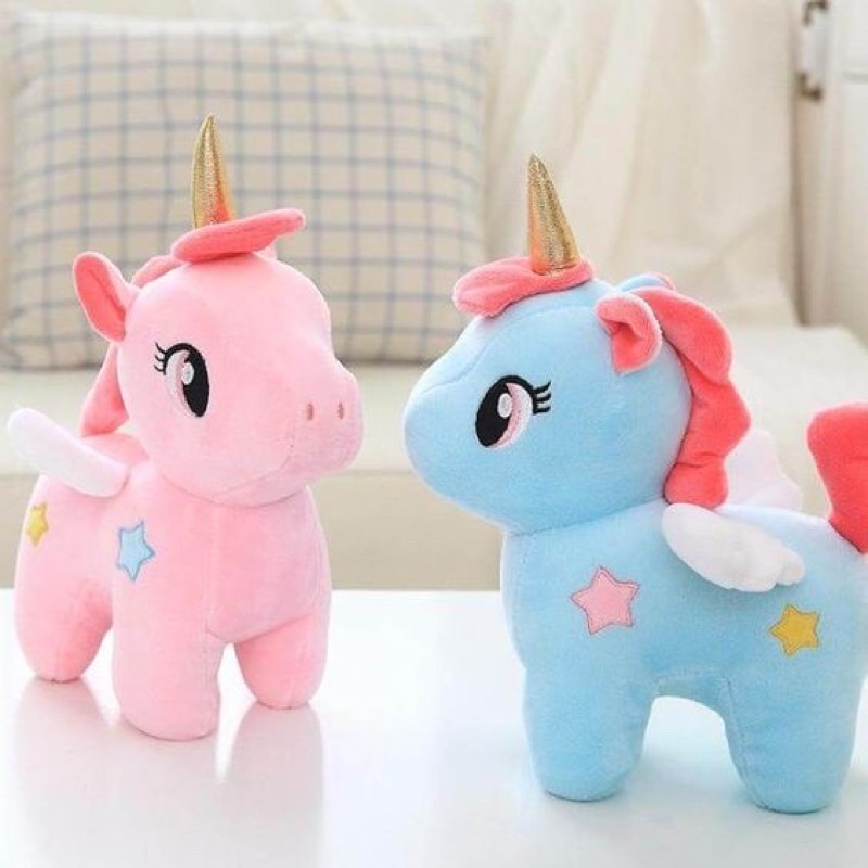 Jual Boneka Unicorn Warna Warni 35cm Little Pony LED Bahan Halus Lembut ...
