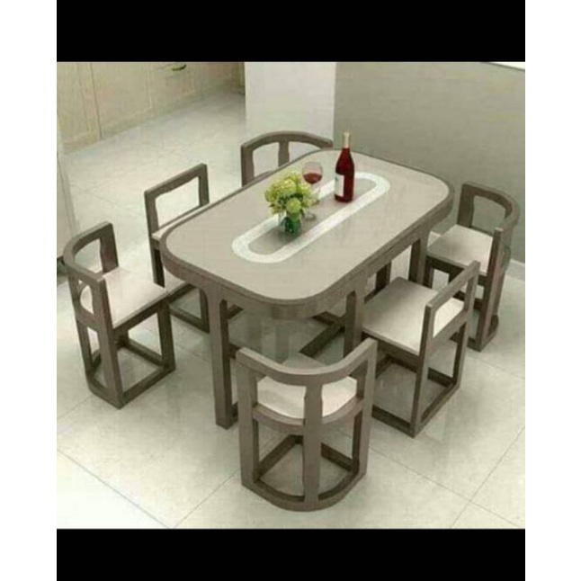 Jual Meja makan oval k6 kayu jati finishing duco / meja makan minimalis ...