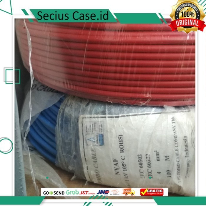 Jual KABEL NYAF 4MM 1X4 MM JEMBO SERABUT METERAN ECERAN POTONGAN | Shopee Indonesia