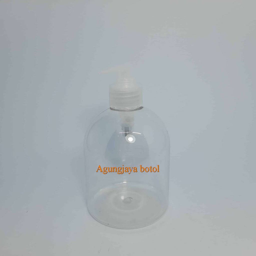 Jual Botol Pet 500 Ml Oval Natural Tutup Pump Lotion Neck 28 / Botol Plastik / Botol Tutup Pump ...