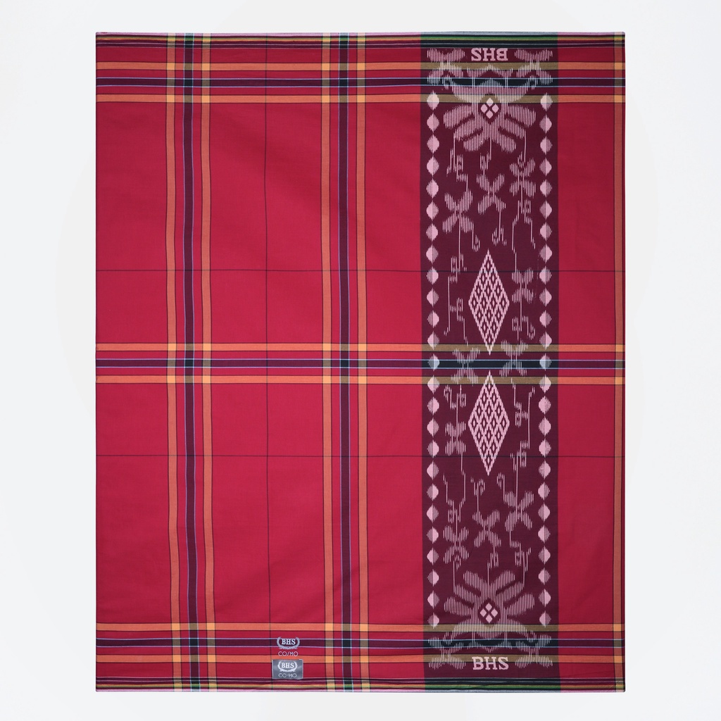 Jual Sarung BHS Cosmo Silver Motif K26 PPB Merah Orange/ BHS COSMO SILV ...