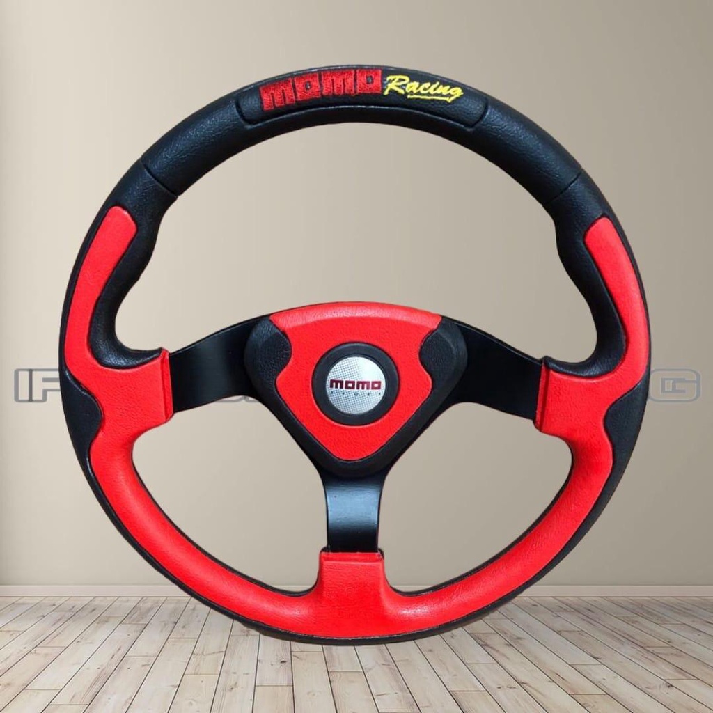 Jual Setir Mobil racing ukuran 15 inci model evo momo warna merah ...