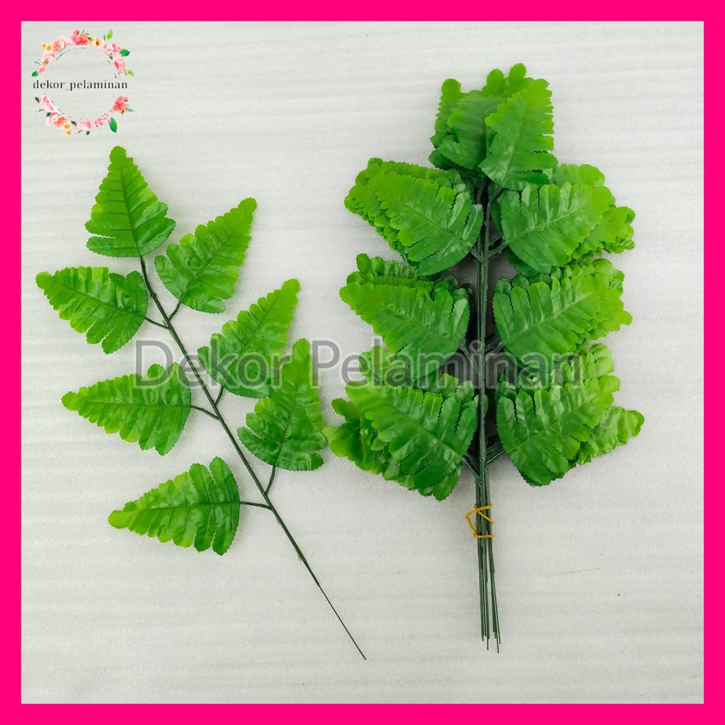 Jual COD DAUN PAKIS LEATHER FERN ARTIFICIAL - DAUN PAKU LAUT DEKORASI ...