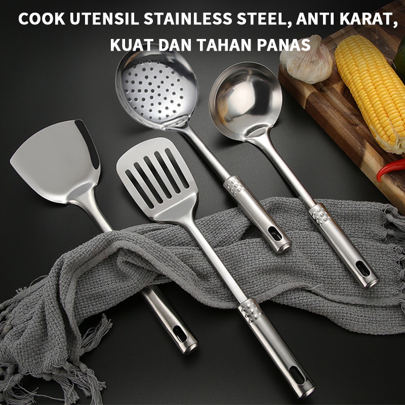 Jual SUTIL SOTIL Spatula Set Stainless Steel Isi 4pcs Sutil Utensil ...