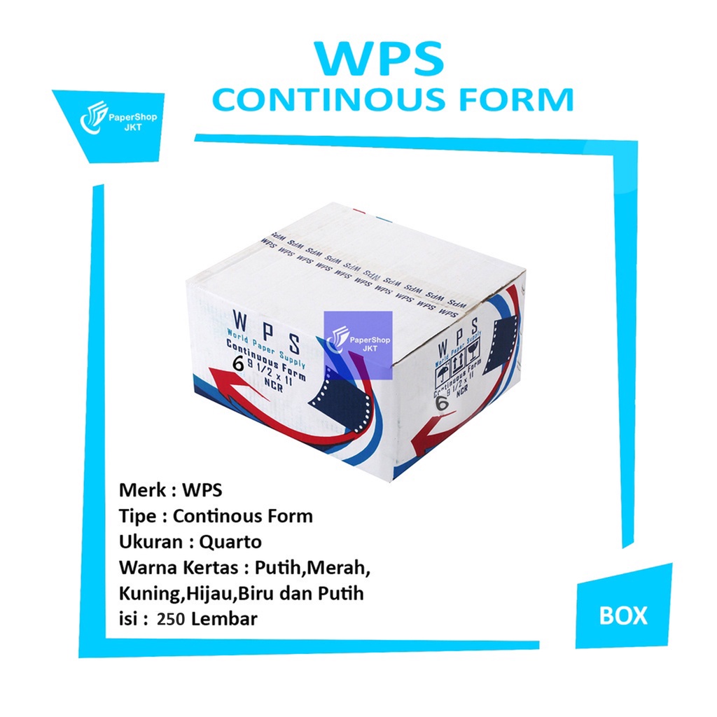 Jual WPS - Continous Form 6 Ply 9 1/2 x 11 ( K6 WPS ) NCR - Box | Shopee Indonesia