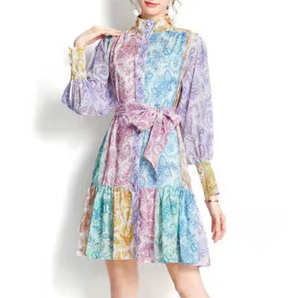 Jual TM - 53500 Dress Mini Hailey Patchwork Import | Shopee Indonesia