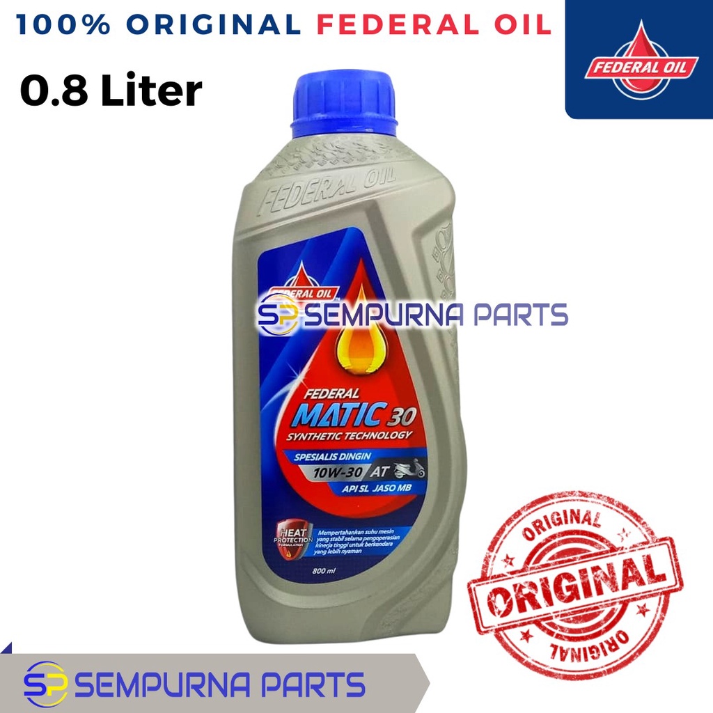 Jual oli federal ecomaxx matic 10w-30 0.8 ltr | Shopee Indonesia