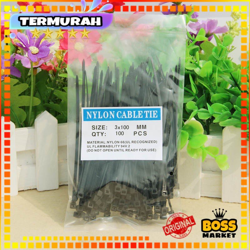 Jual kabel ties/kabel tis/cable tis Cable Organizer 2.5x100mm 100 PCS | Shopee Indonesia