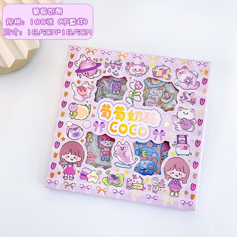Jual Toko1234. Sticker Waterproof Sticker Momo Dapat Box Isi 100 Lembar ...