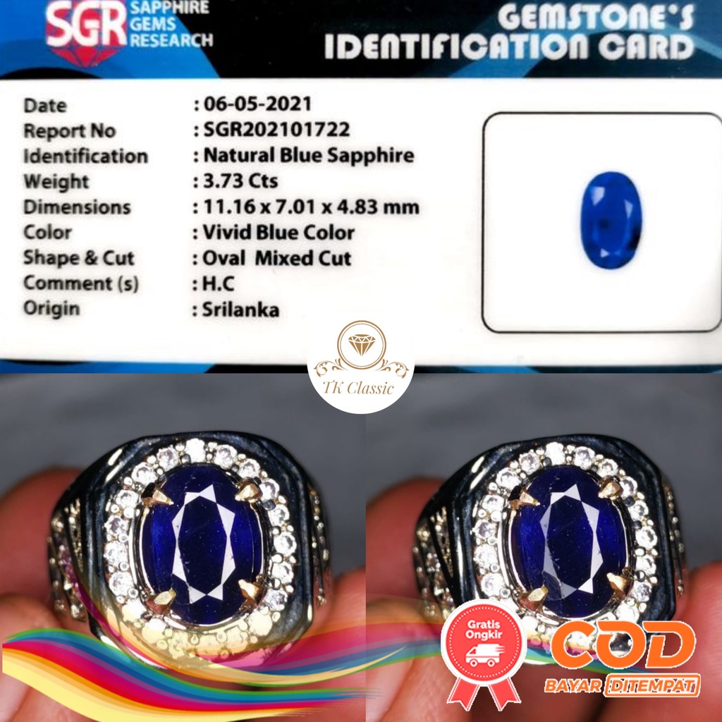 Jual NATURAL BATU PERMATA ROYAL BLUE SAPPHIRE SRILANKA CEYLON INCLUDE ...