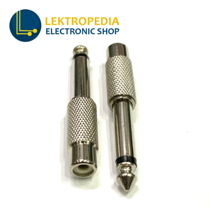 Jual Sambungan BESI Cover RCA female to Jack TOA Mono Male Konektor ...