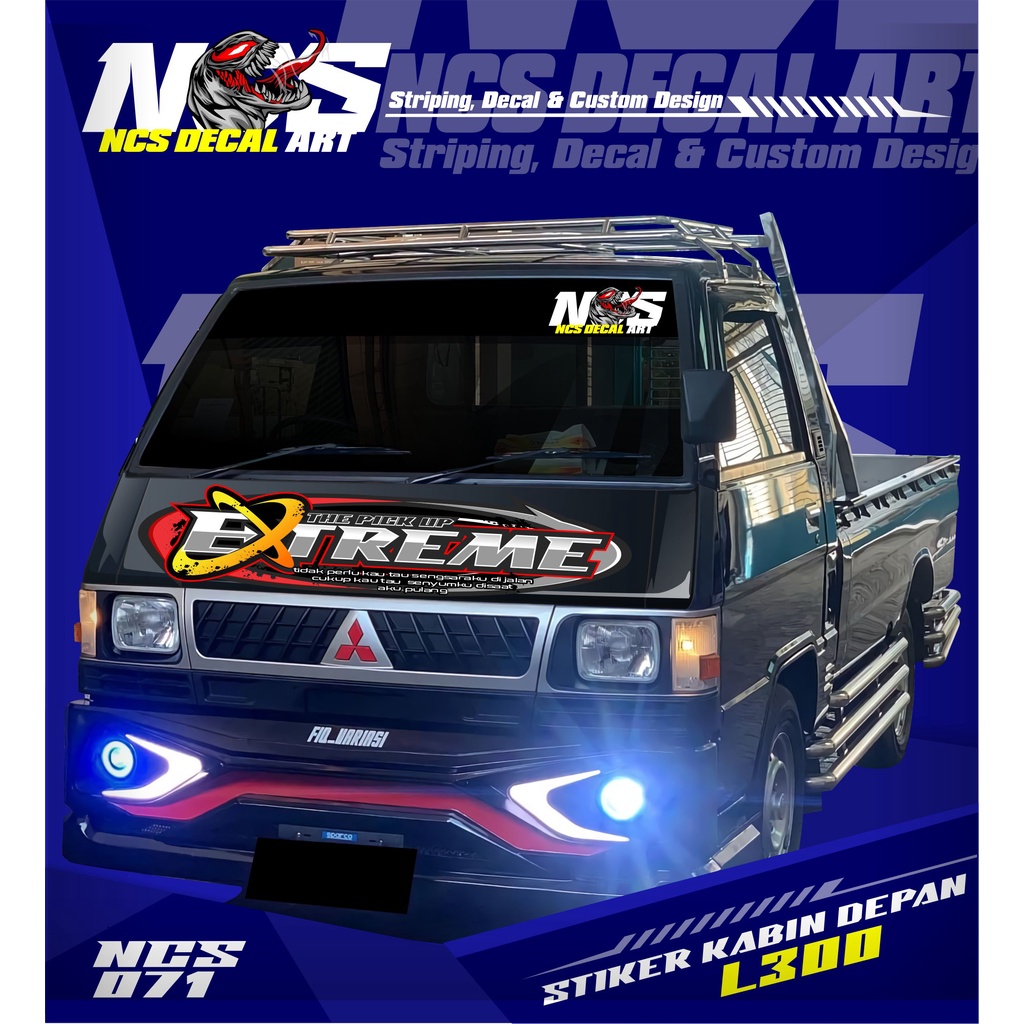 Jual Stiker Decal Kabin Depan THE PICK UP EXTRIME All Pick Up Pick Up ...