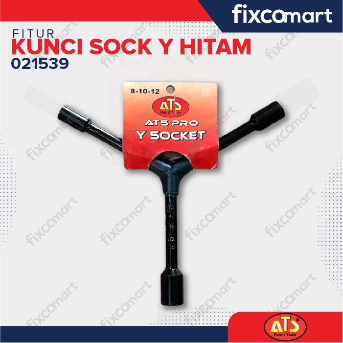 Jual KUNCI SOCKET Y HITAM "ATS" 8X10X12MM | Shopee Indonesia