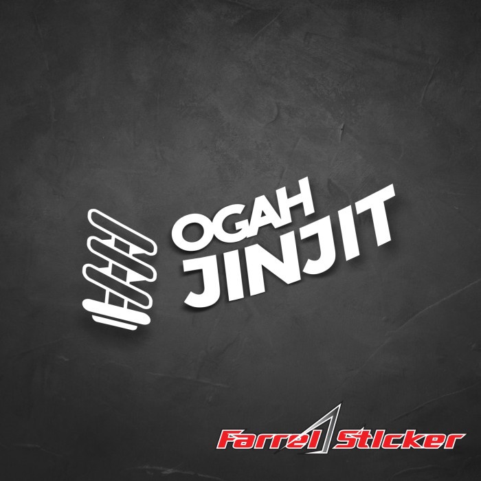 Jual Stiker Sticker Ogah Jinjit cutting - Putih | Shopee Indonesia
