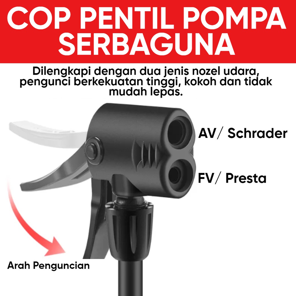 Jual Cop Pentil Pompa Schrader Presta AV dan FV. Kepala Kop Nepel Kompa ...
