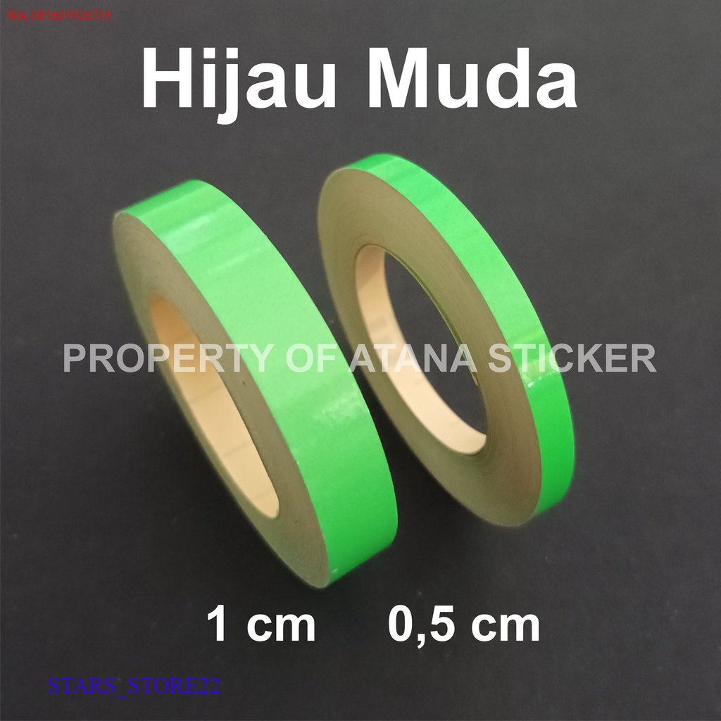 Jual Stiker List Velg Body Sepeda Motor Matic Mobil Hijau Muda Lime ...