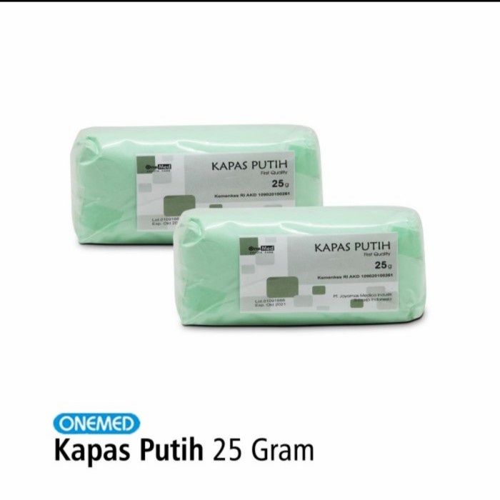 Jual Kapas Putih Pembalut/ Kapas Gulung Onemed 25 Gram | Shopee Indonesia