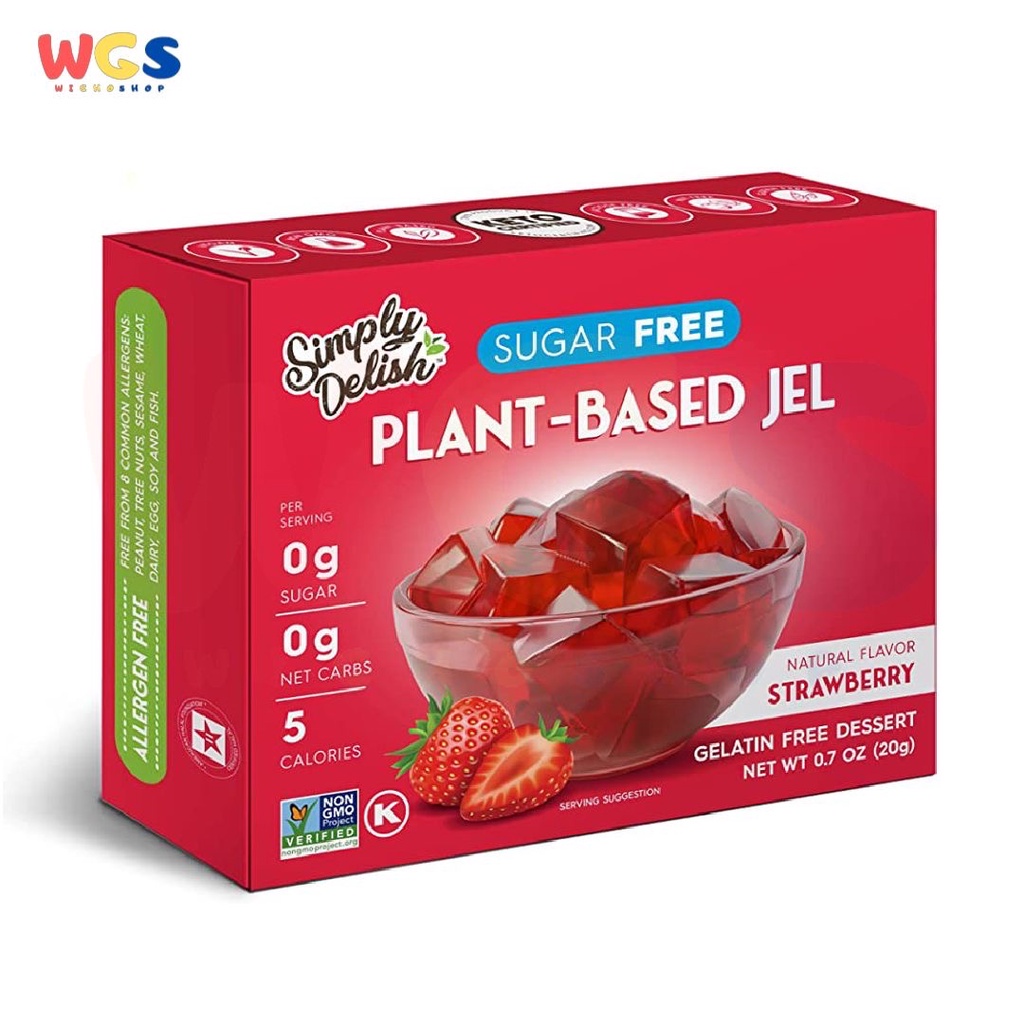 Jual Simply Delish Strawberry Plant Based Jel Gelatin & Sugar Free 0 ...