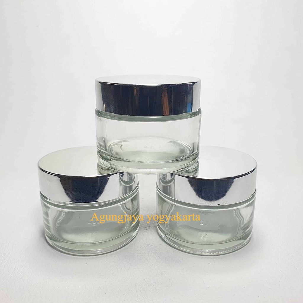 Jual Pot Kaca 50 Gr Bulat Clear Original / Pot Kaca / Pot Cream Kaca ...