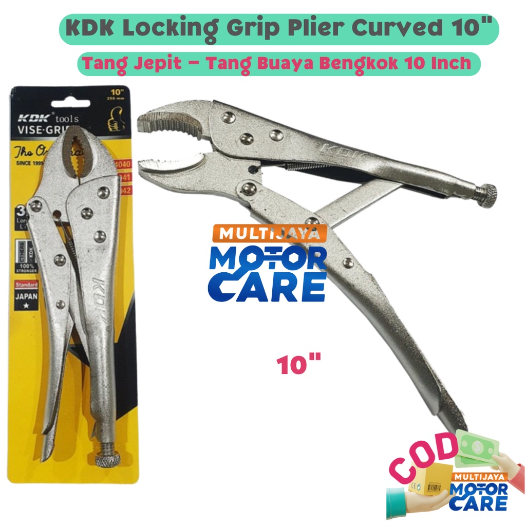 Jual KDK Tang Buaya Jepit 10 Inch Locking Grip Pliers Curved Tang Jepit ...