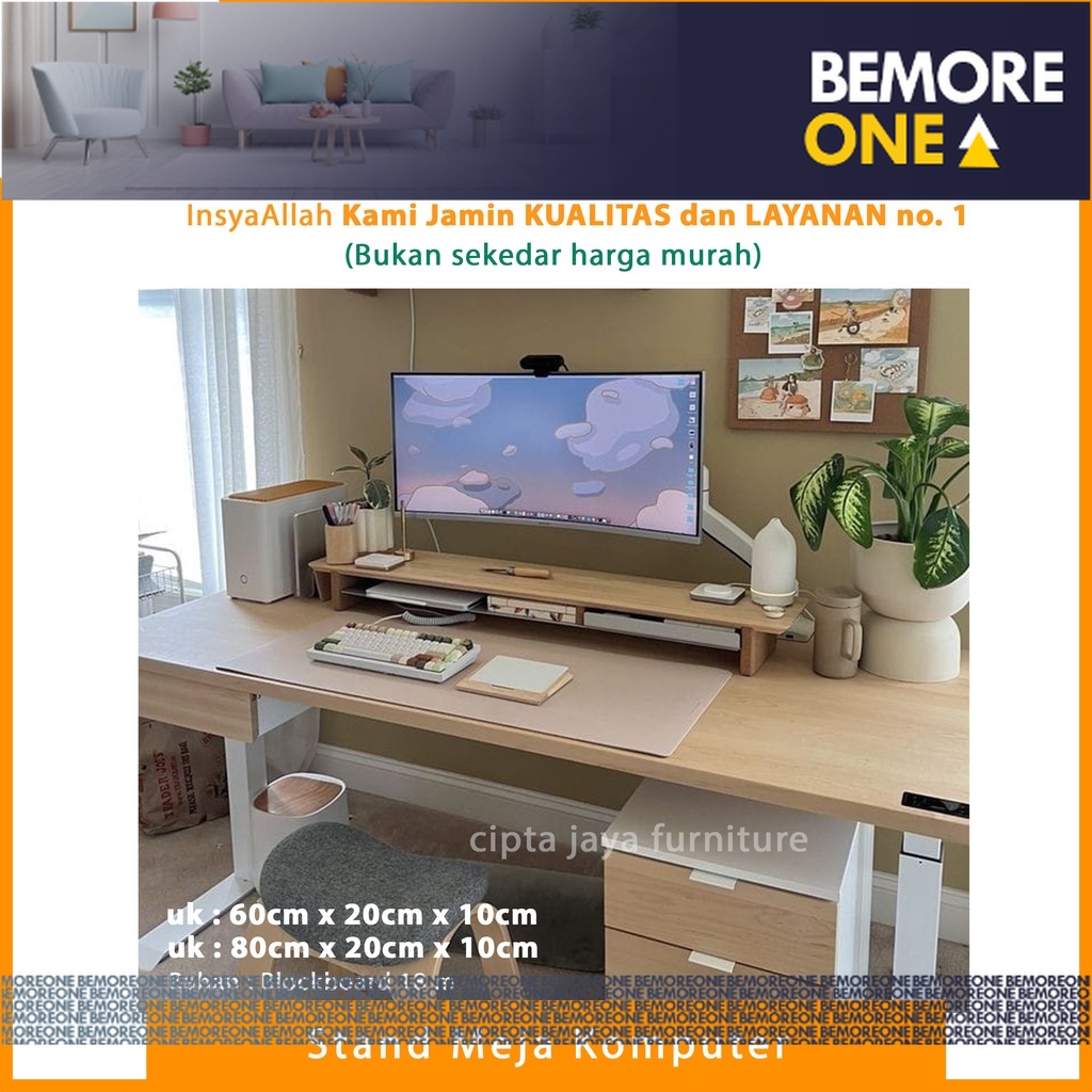 Jual Meja Komputer Dudukan Stand Monitor Minimalis Laptop Portable ...