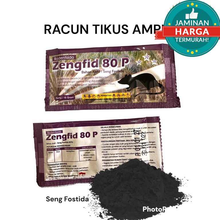 Jual RACUN TIKUS ZENGFID KOVINPLUS KOVIN PLUS POSPIT BUBUK HITAM 80P ...
